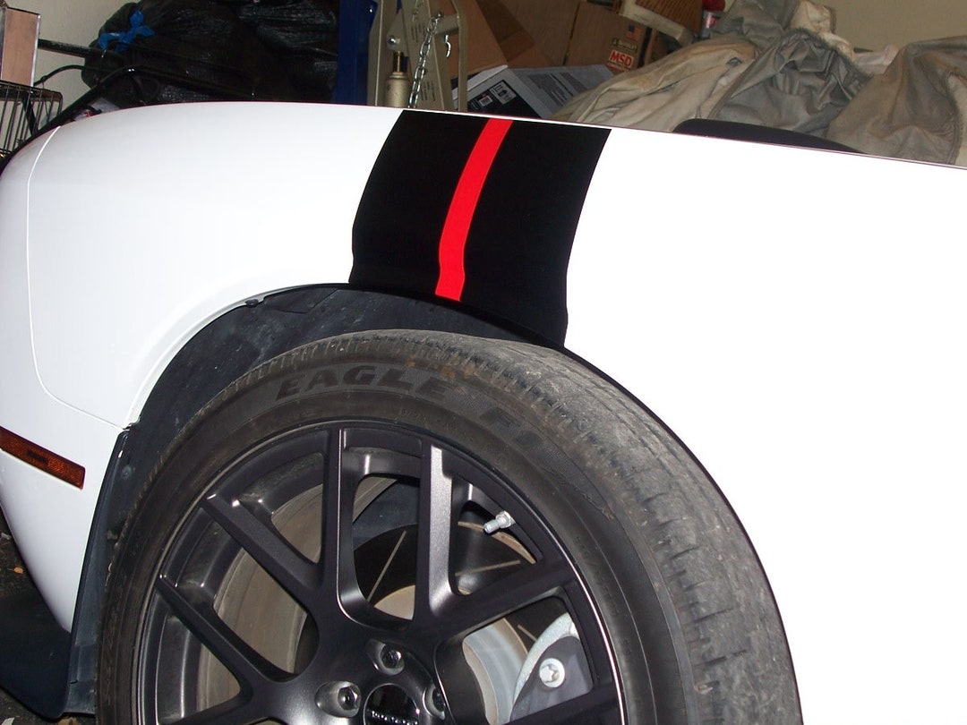 4" 3.5 " 2 Color Fender Hash Mark Stripes FIT ALL Model 2010- UP Dodge ...