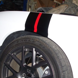 4" 3.5 " 2 Color Fender Hash Mark Stripes FIT ALL Model 2010- UP Dodge ...