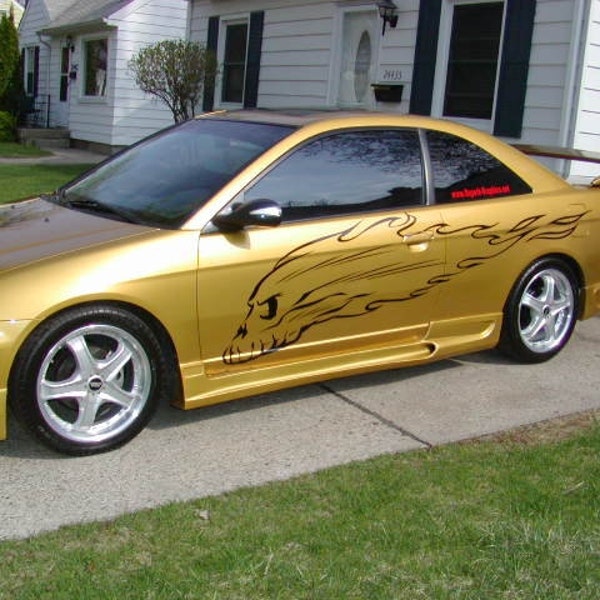 Model Car Flame Decal - Etsy