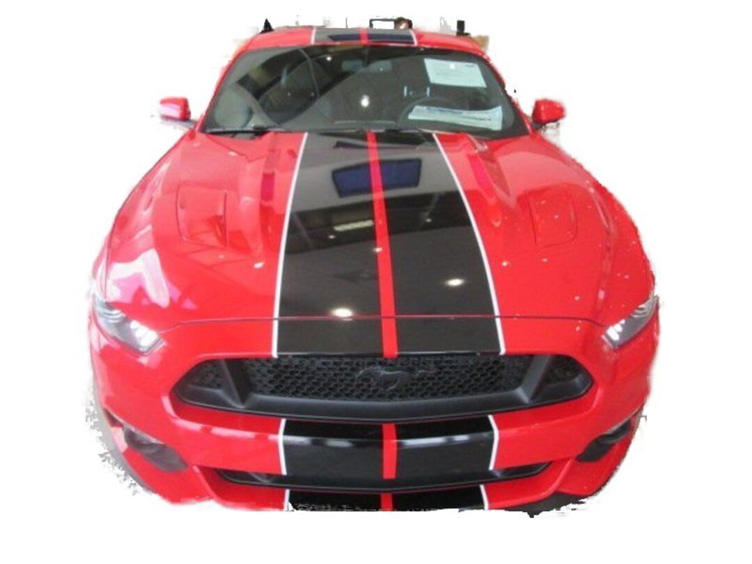 10" Twin 2 Color Rally Stripes FIT ALL Model 2015 - UP Mustang ...