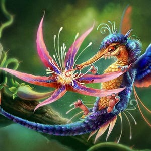 Mystical Fairy Humming Bird Trailer or RV Graphic Mural Decal / Sticker ...