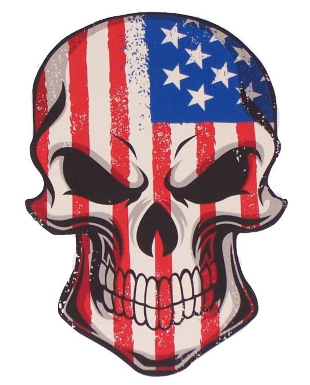 American Flag Skull #3 Decal / Sticker Great for Car Truck or SUV ...