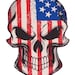 American Flag Skull #3 Decal / Sticker Great for Car Truck or SUV ...
