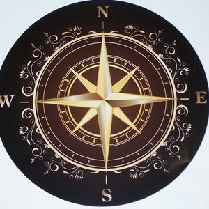 Rose Compass Decal / Sticker Great for Car Truck or SUV Window or Boat ...