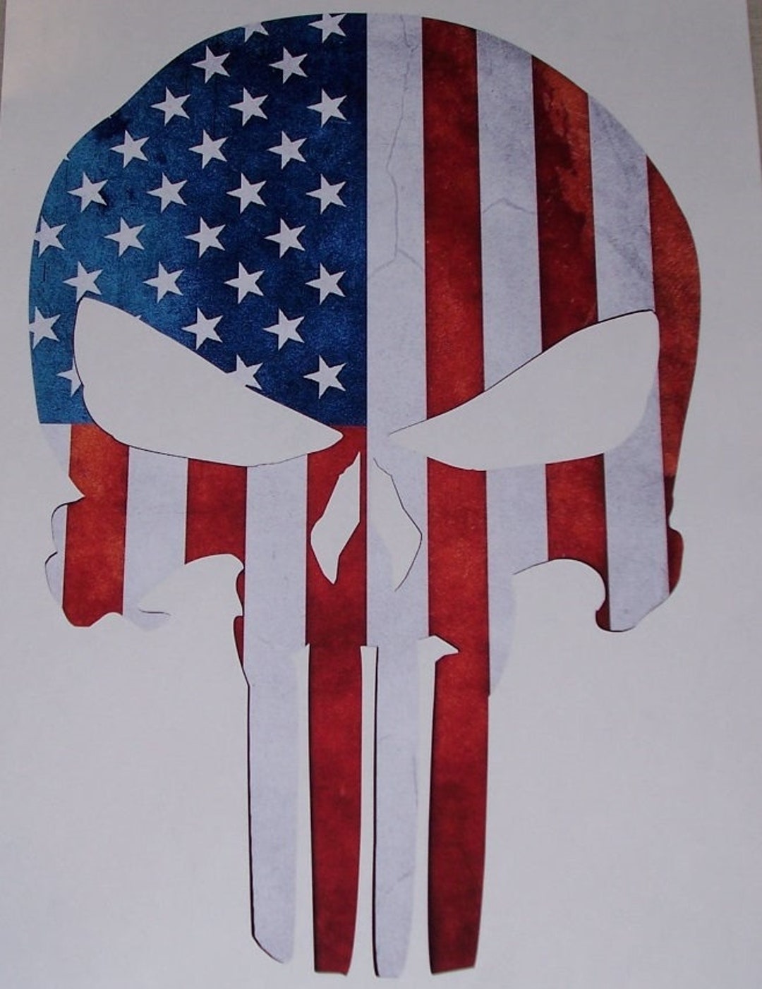 American Flag Skull 1 Decal Sticker Fit Cup Window Helmet - Etsy