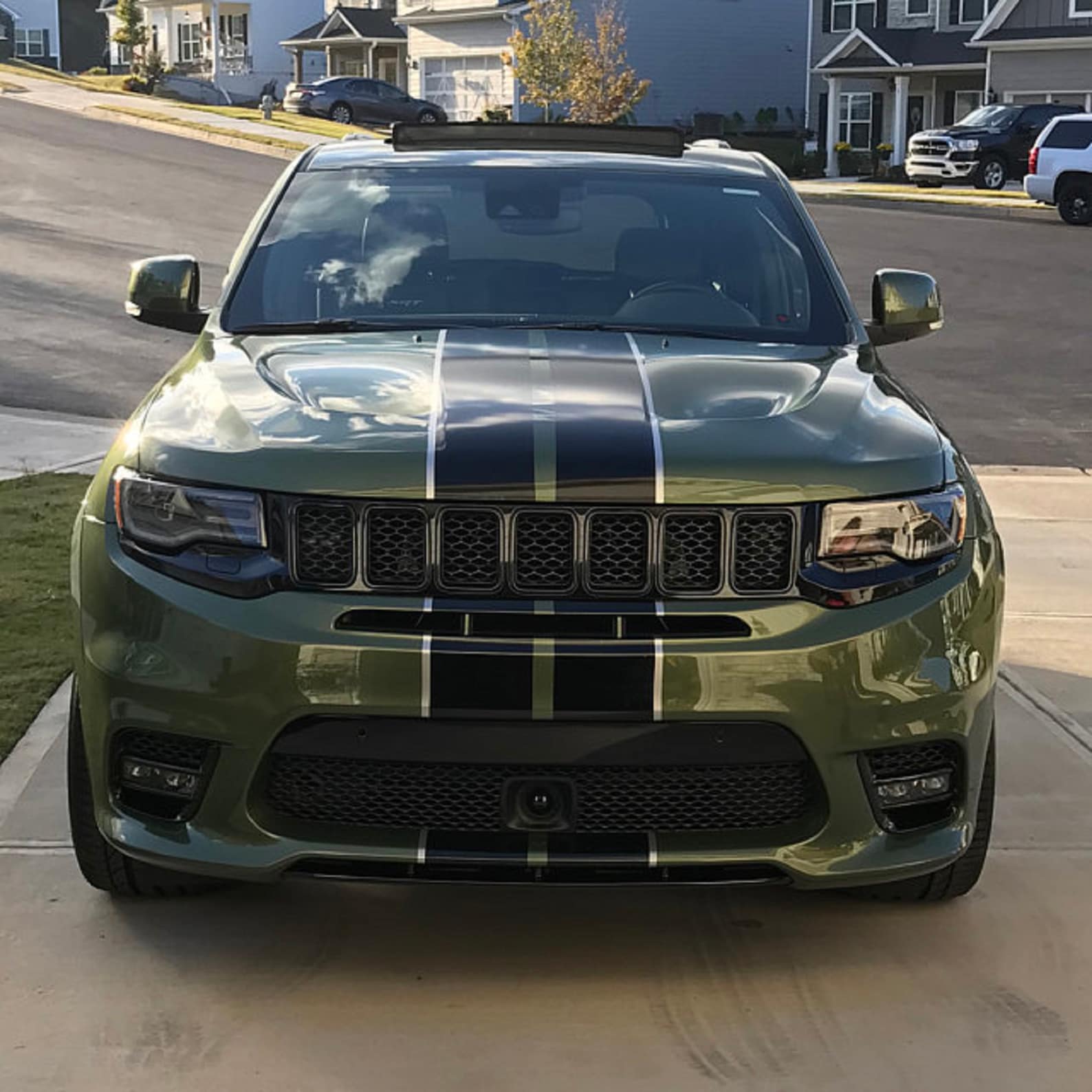 8" Twin 2 Color Rally Stripes FIT ALL Model 2008- UP Jeep Grand ...