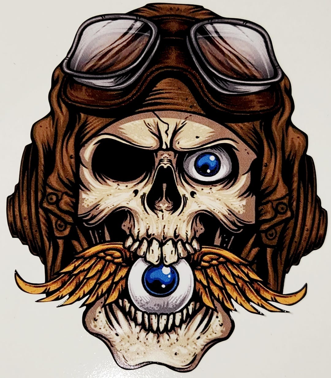 Evil Eyeball Hot Rod Biker Skull Decal / Sticker Great for Street Rod ...