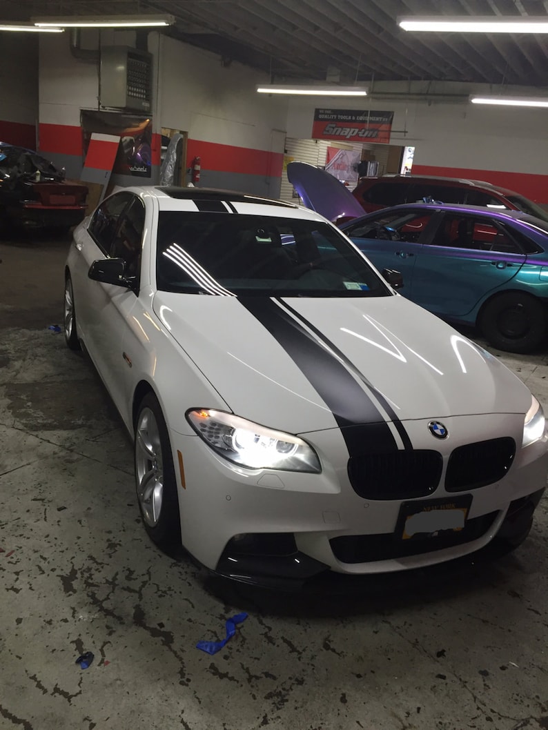 10" Offset Bonnet Roof & Boot Stripe Graphics FIT All Model BMW Cars ...