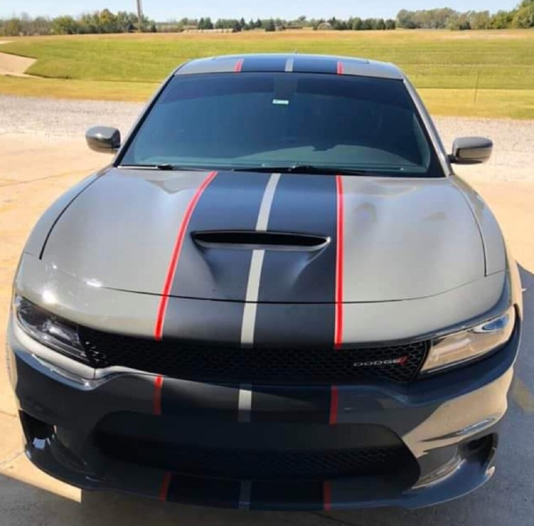10" Twin 2 Color Rally Stripes FIT ALL Model 2005- UP Dodge Charger Gt ...