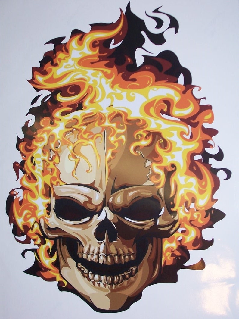 Fire Skull Head Decal / Sticker Great for Car Truck or SUV - Etsy