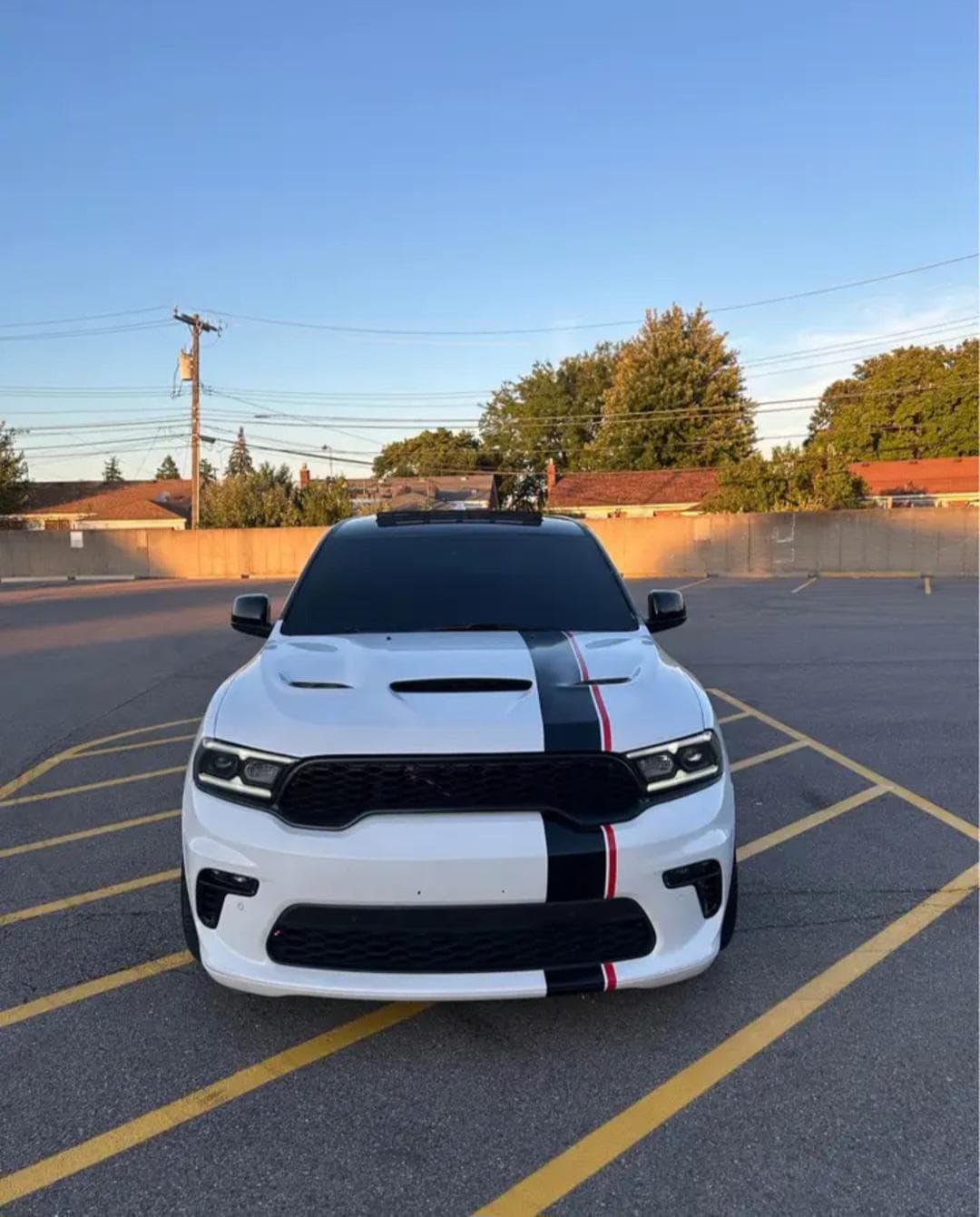 6" 2 Color OFFSET Rally Stripes FIT All Model 2008- UP Dodge Durango Gt ...