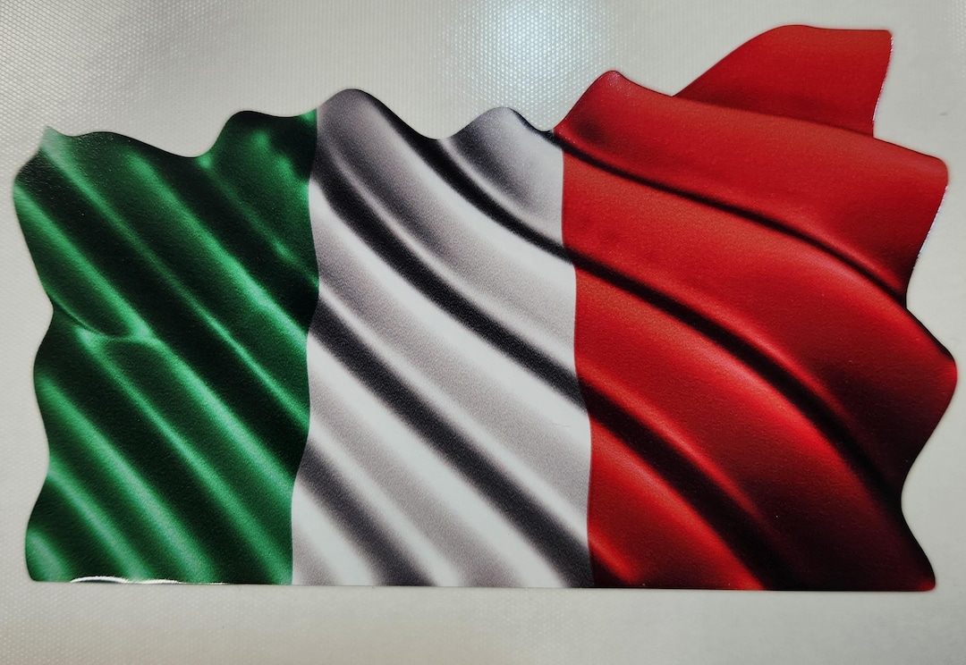 Waving Italy Italian Flag Decal / Sticker Sizes to Fit Cup Laptop Golf ...