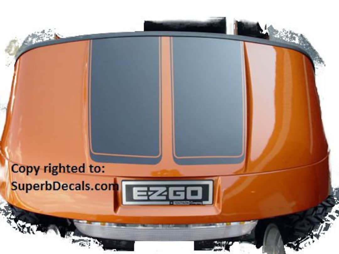 Golf Cart 7hood Stripe Graphics Set FIT All Year and Model EZGO Club ...