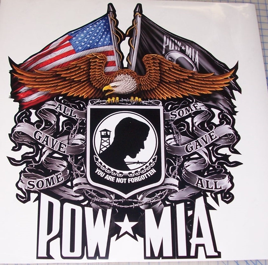 American Flag POW MIA Flags Decal / Sticker Great for Car Truck or SUV ...