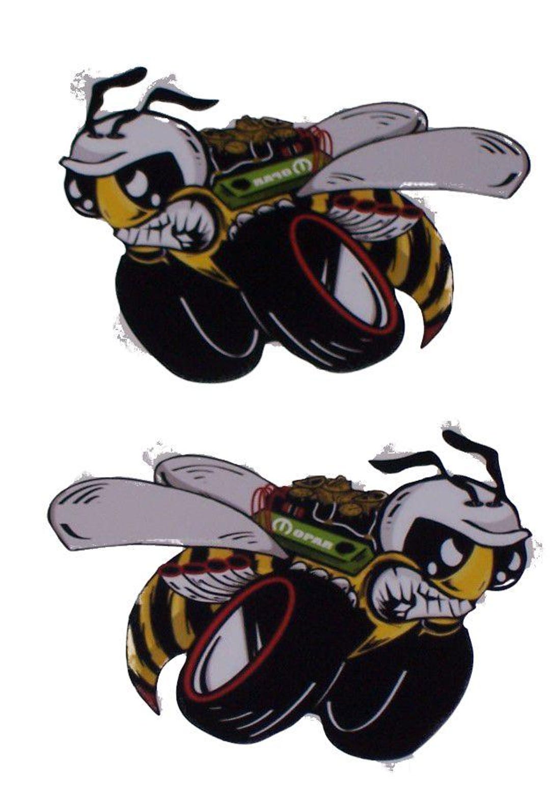 PAIR Vintage Bee #2 Decal / Sticker Great FIT Charger Challenger Hornet ...