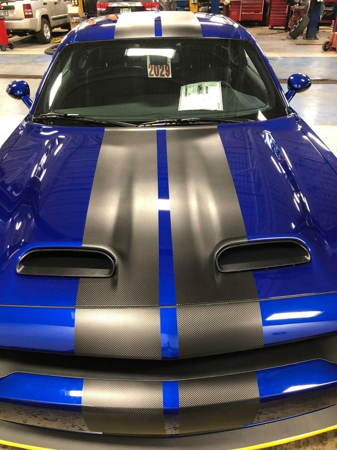 10" PLAIN Rally Stripe Graphics Set FIT All Model 2008 - 2023 Dodge ...