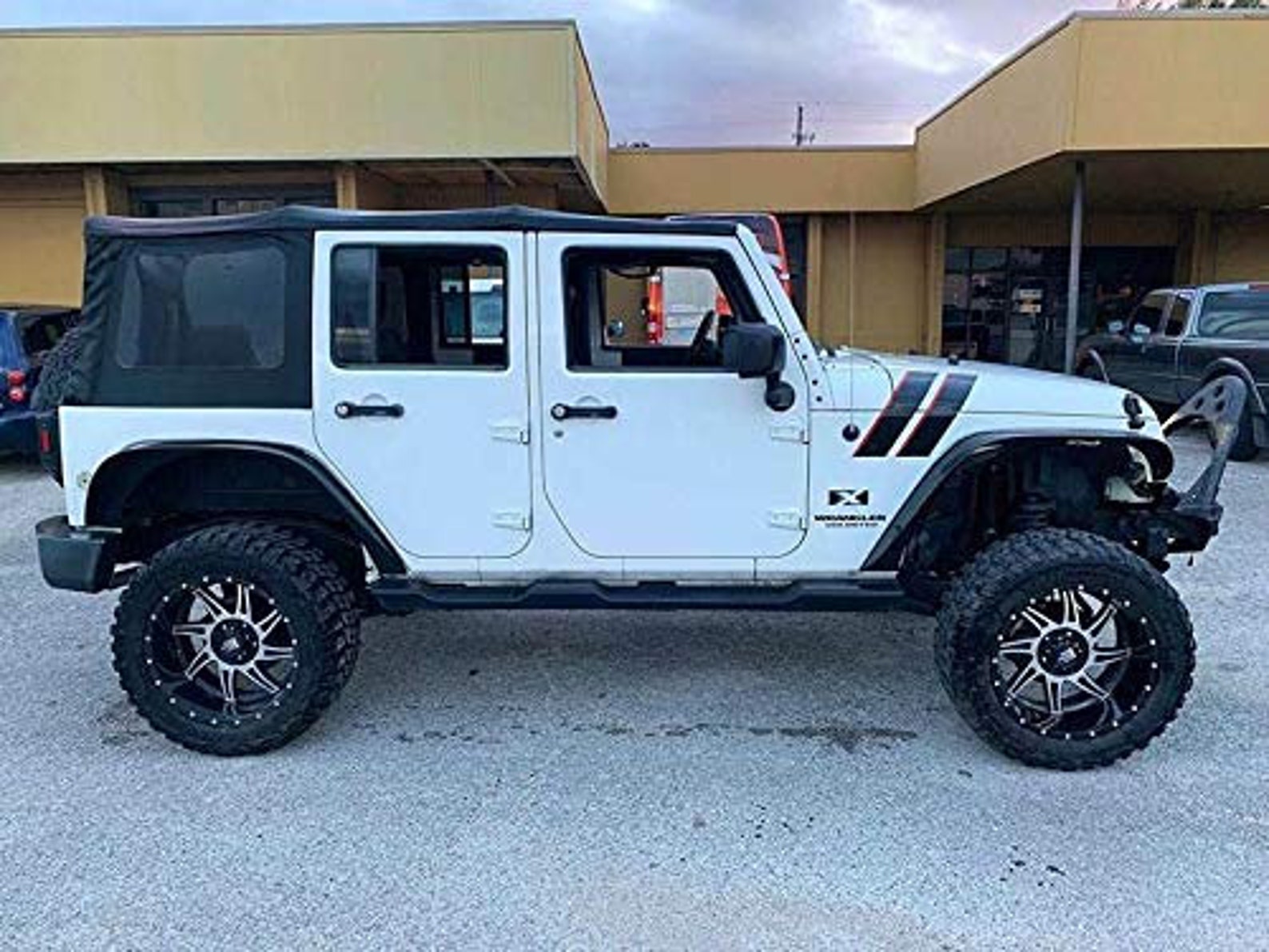 4" One Color Fender Hood Hash Mark Stripes FIT ALL Model 2009- UP Jeep ...