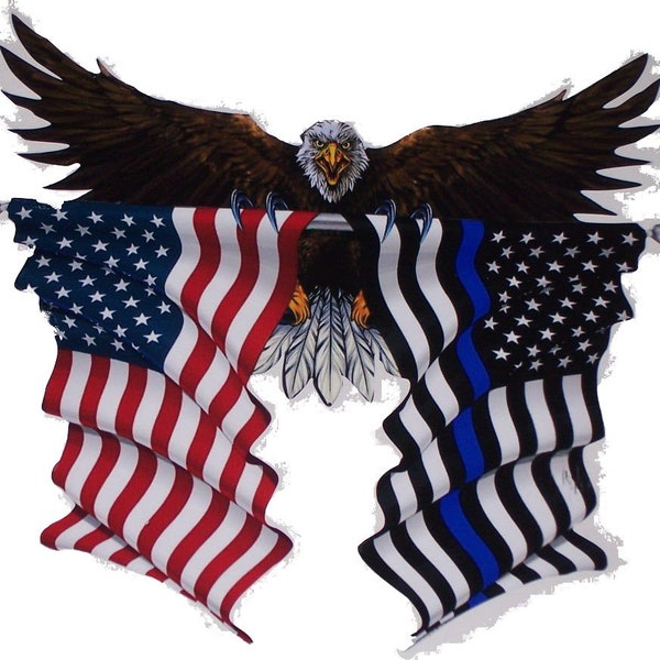 Eagle Blue Line Flag - Etsy