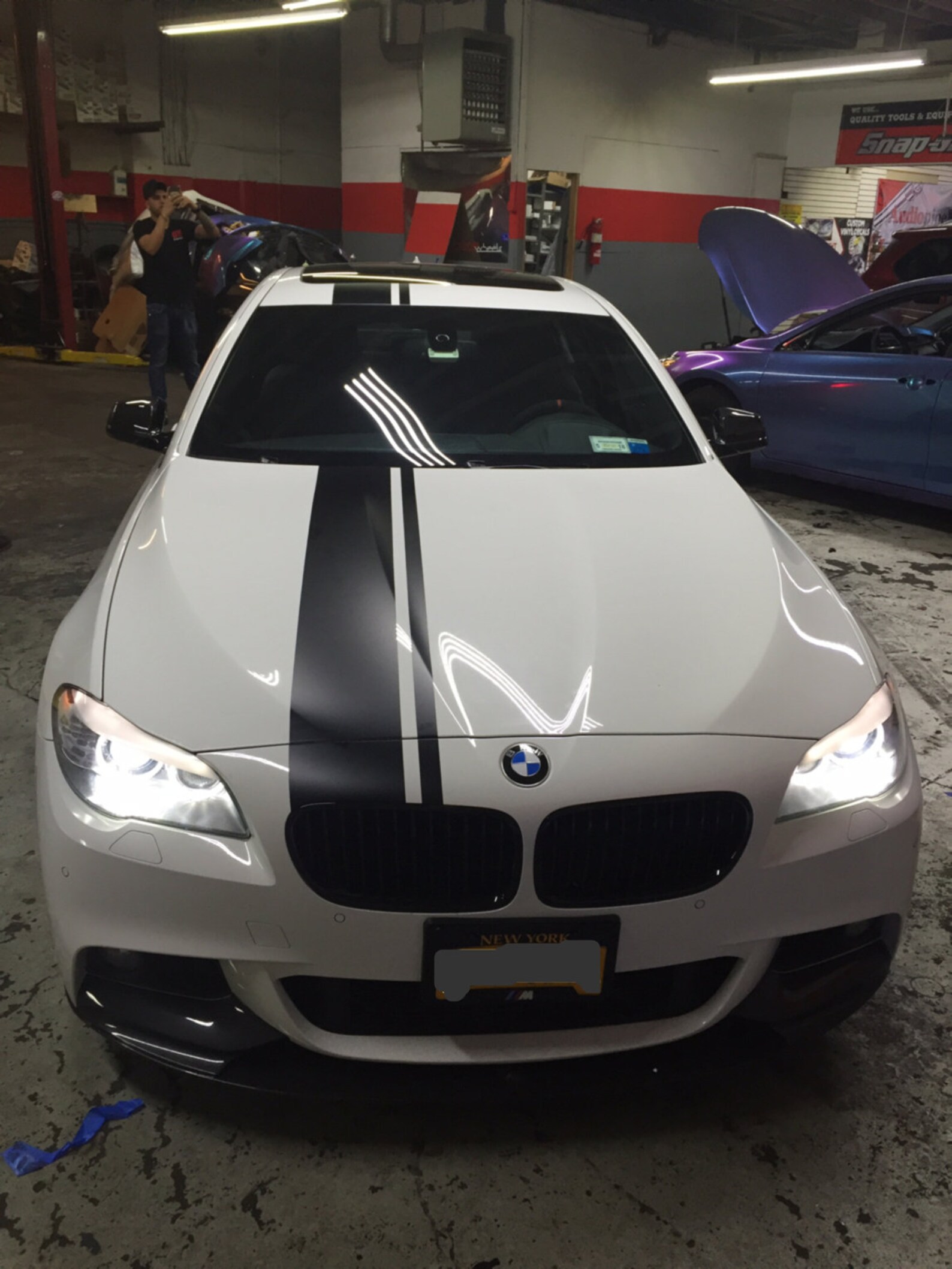 10" Offset Bonnet Roof & Boot Stripe Graphics FIT All Model BMW Cars ...