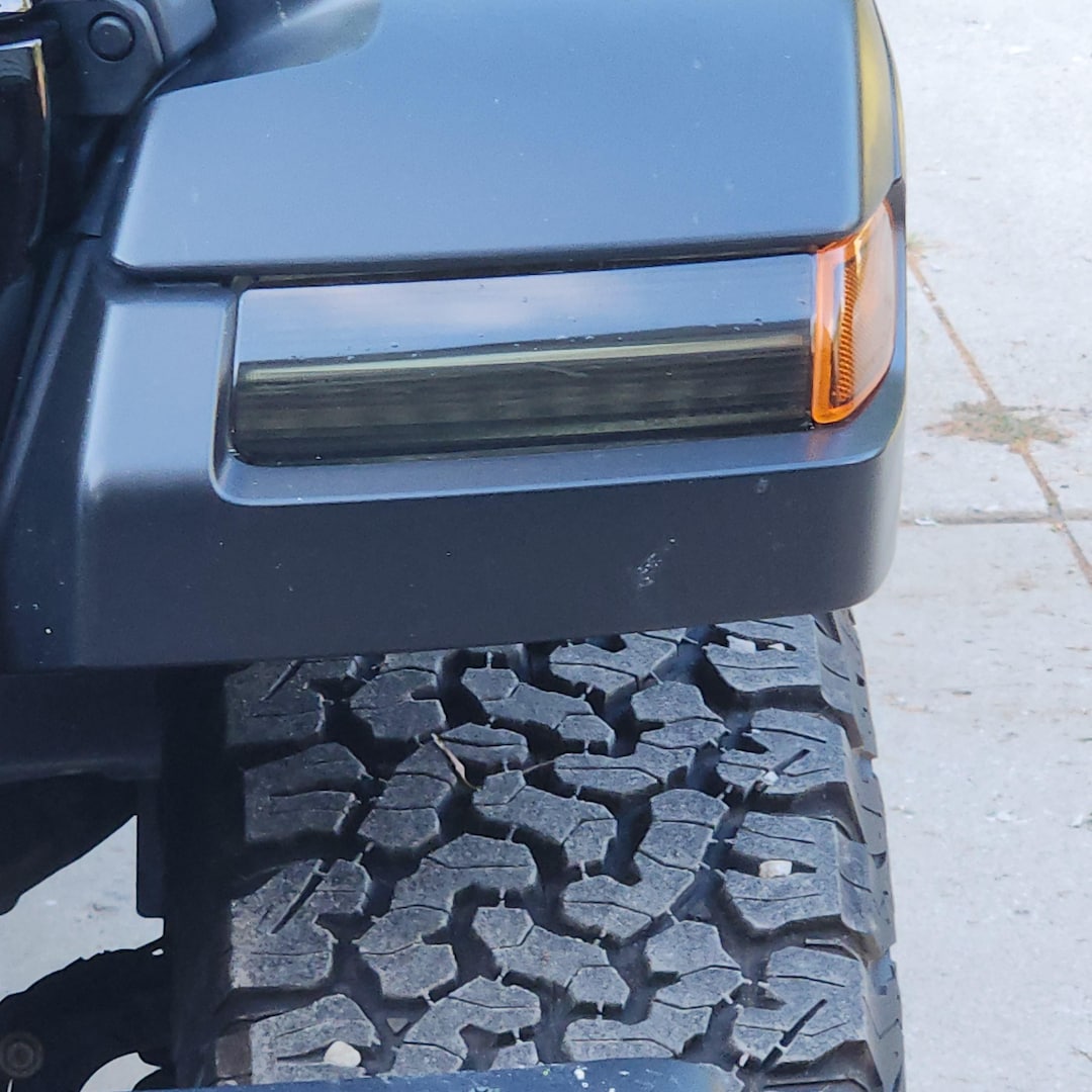 PAIR Tinted Daytime Running Eyebrow Light Fender Overlay Decals FIT ...