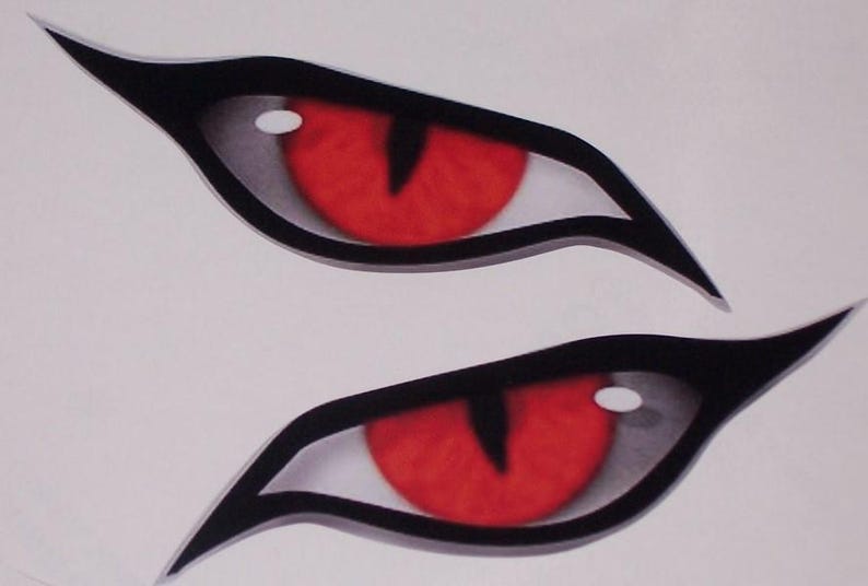Perforated Evil Eyes Headlight Decals: Avery Vinyl, Universal Fit - Etsy