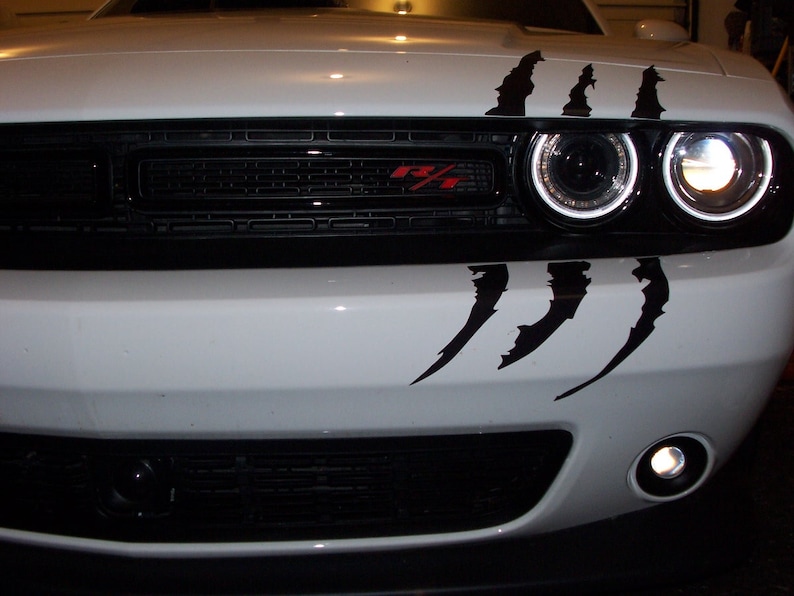 Claw Headlight Rip Decals / Stickers FIT All Model 2008 - 2023 Dodge ...