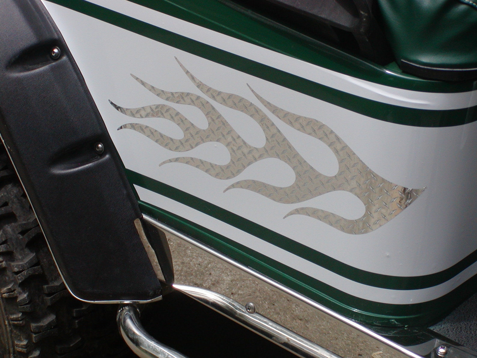 Golf Cart 15" 9" Stripes With Flames Graphics Set FIT All Year and ...