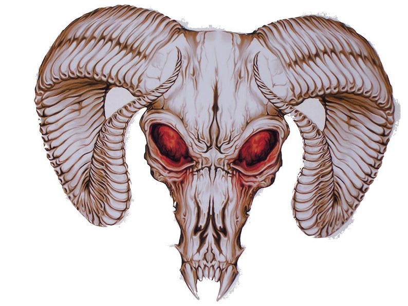 Goat Skull Decal, Avery Auto Vinyl Sticker - Etsy