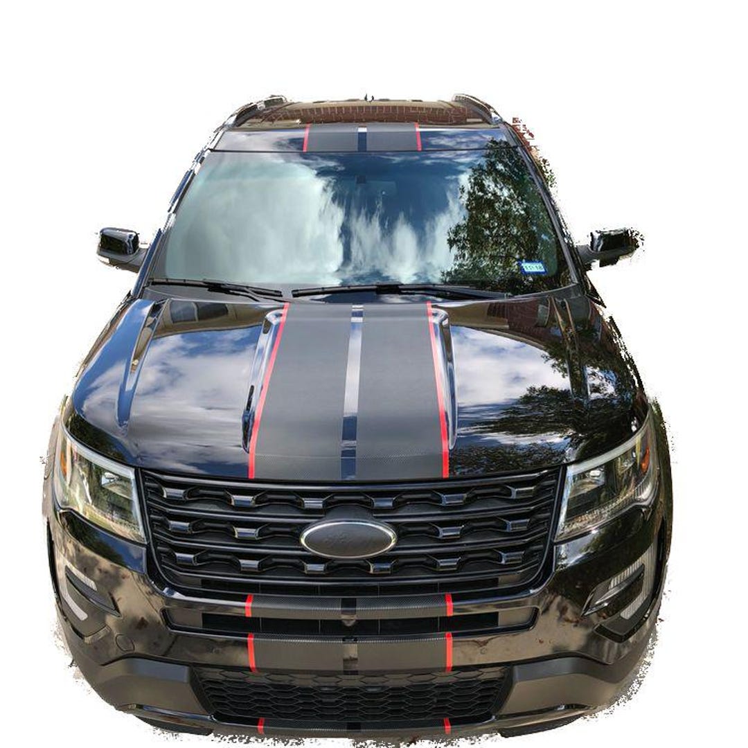 8" Twin 2 Color Rally Stripe Graphics Set FIT All Year and Model Ford ...