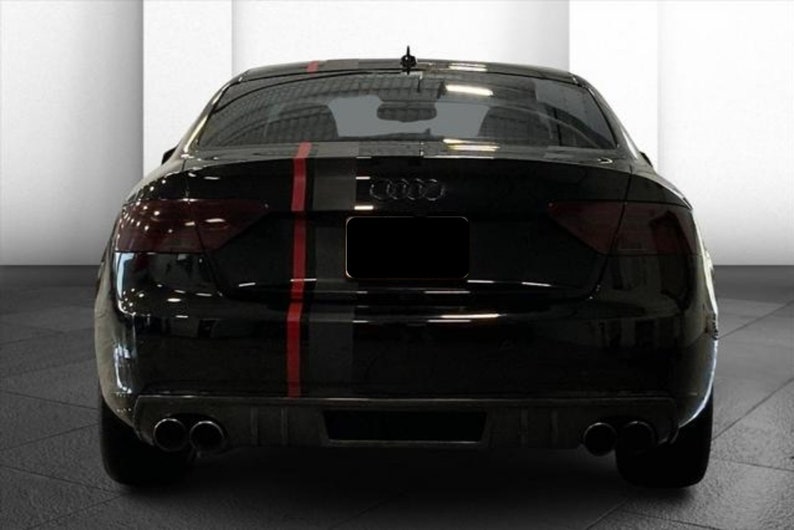 2 Color 6" OFFSET Rally Stripes Stripe Graphics Decals FIT All YR Audi ...