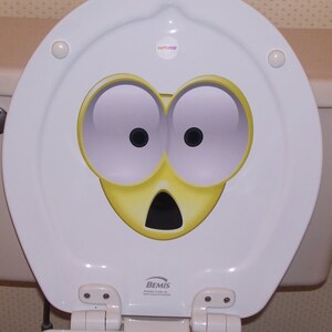 Yellow Shocked Funny Face Decal / Sticker Great for Cup Car Truck or ...