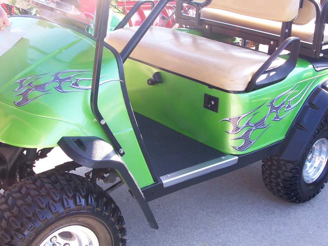 Golf Cart Full Color Tribal Flames Stripe Graphics Set FIT All Year and ...