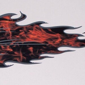 Real Fire Skull Flames Graphic Decals / Stickers Fit All Car Truck SUV ...