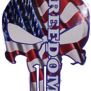 American Flag FREEDOM Skull Decal / Sticker - Etsy