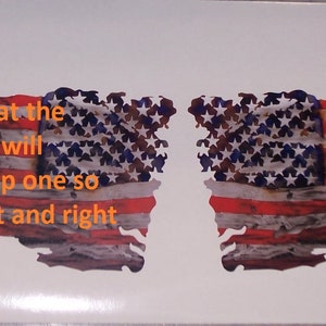 Waving Tattered / Ripped American Flag #1 Decal / Sticker - Etsy