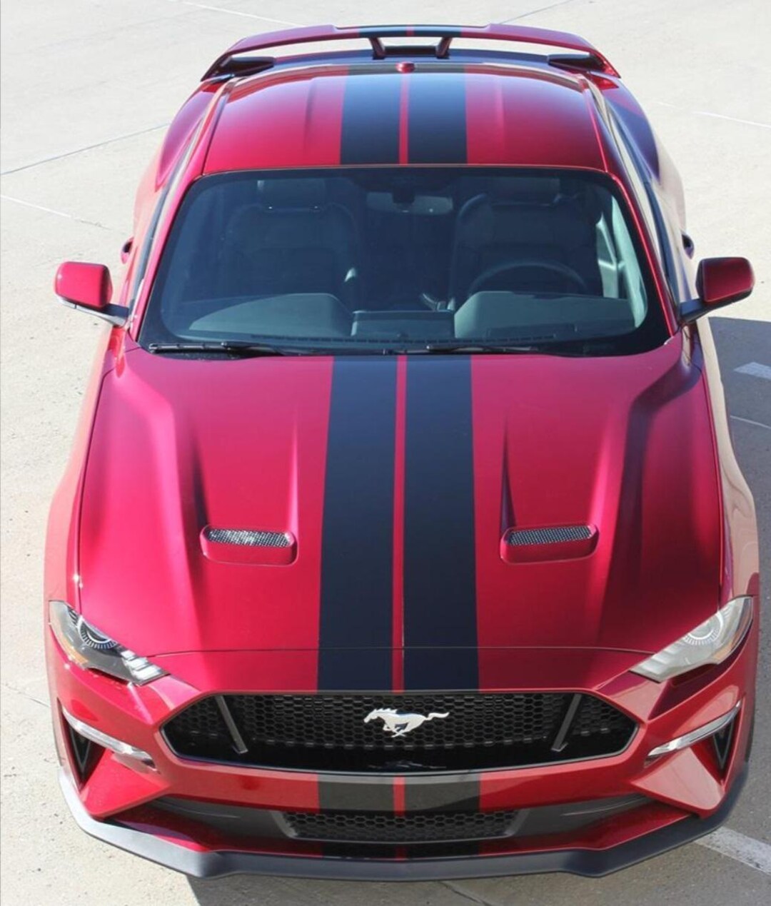 6" PLAIN Rally Stripe Graphics Set FIT All Model 2015 - 2023 Mustang ...