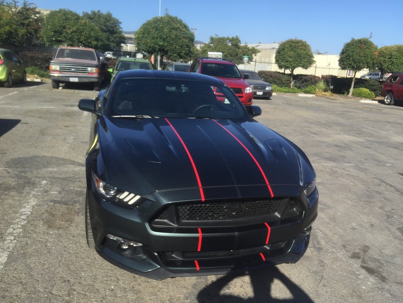 10" Twin 2 Color Rally Stripes FIT ALL Model 2015 - UP Mustang ...