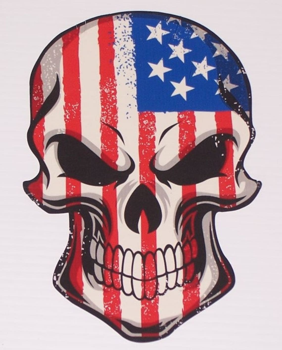 American Flag Skull #3 Decal / Sticker Great for Car Truck or SUV ...