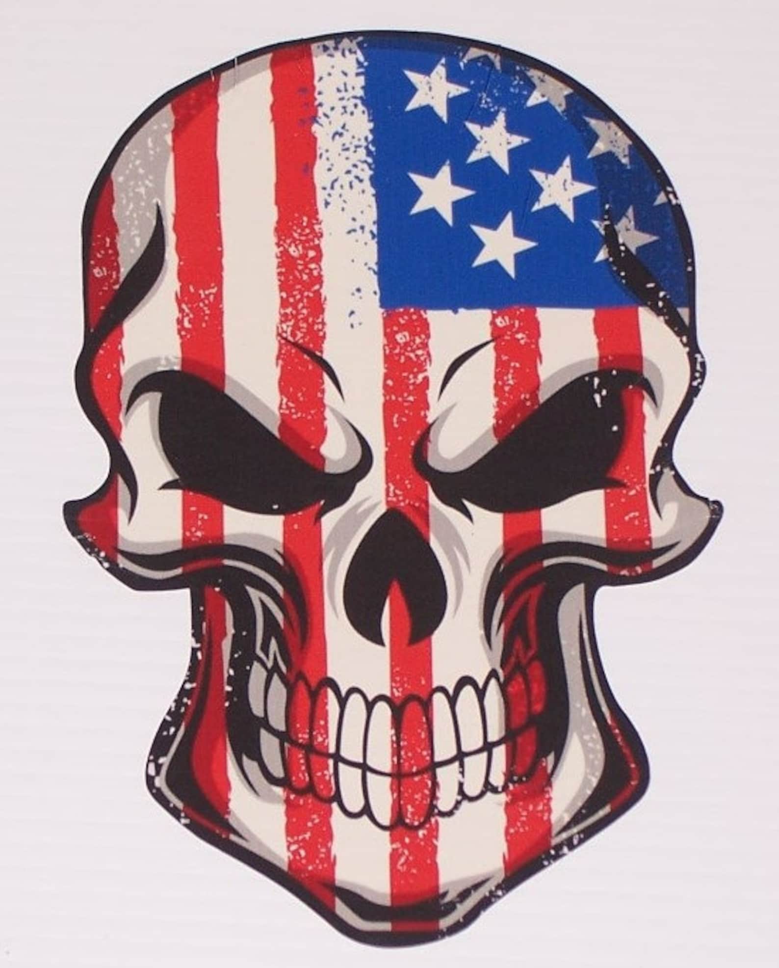 American Flag Skull 3 Decal / Sticker Great for Car Truck or - Etsy