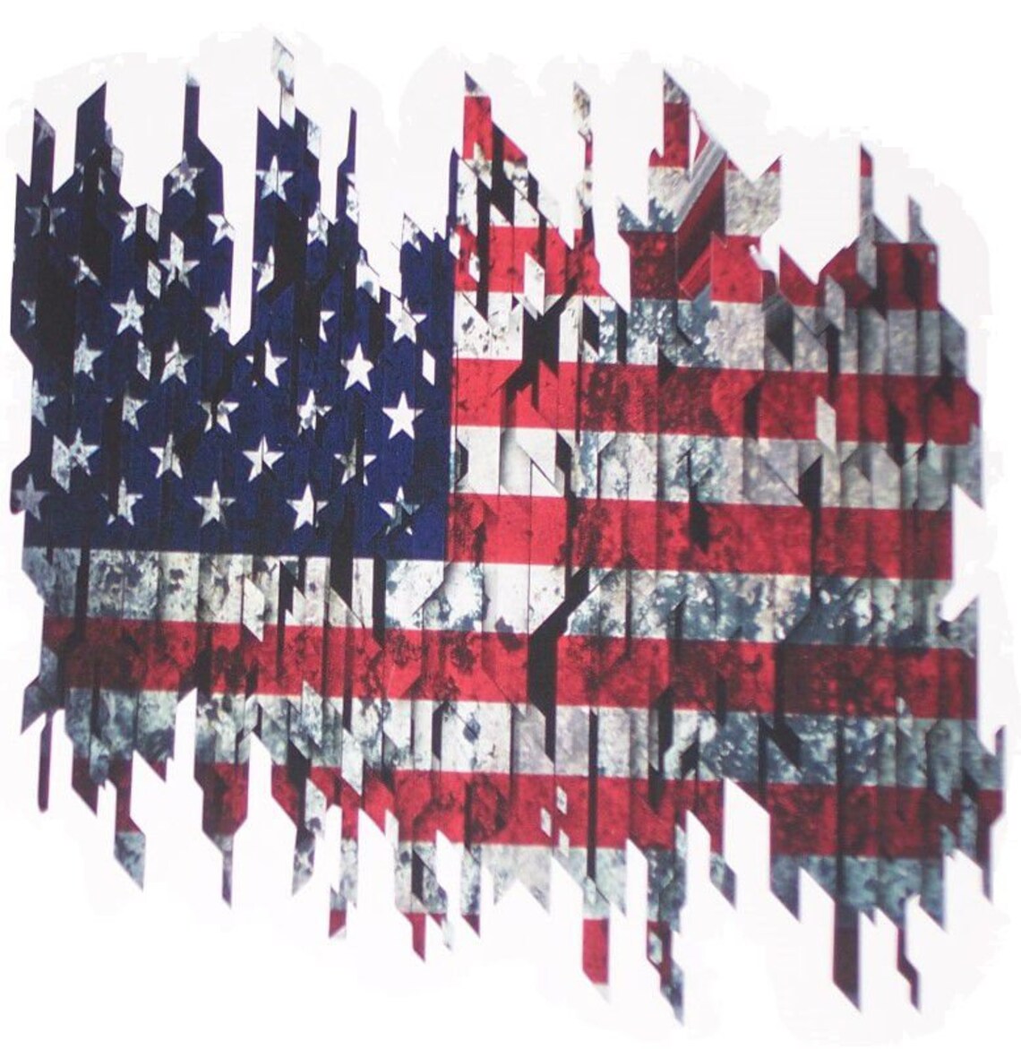 Digital Ripped / Tattered American Flag Decal / Sticker Great - Etsy