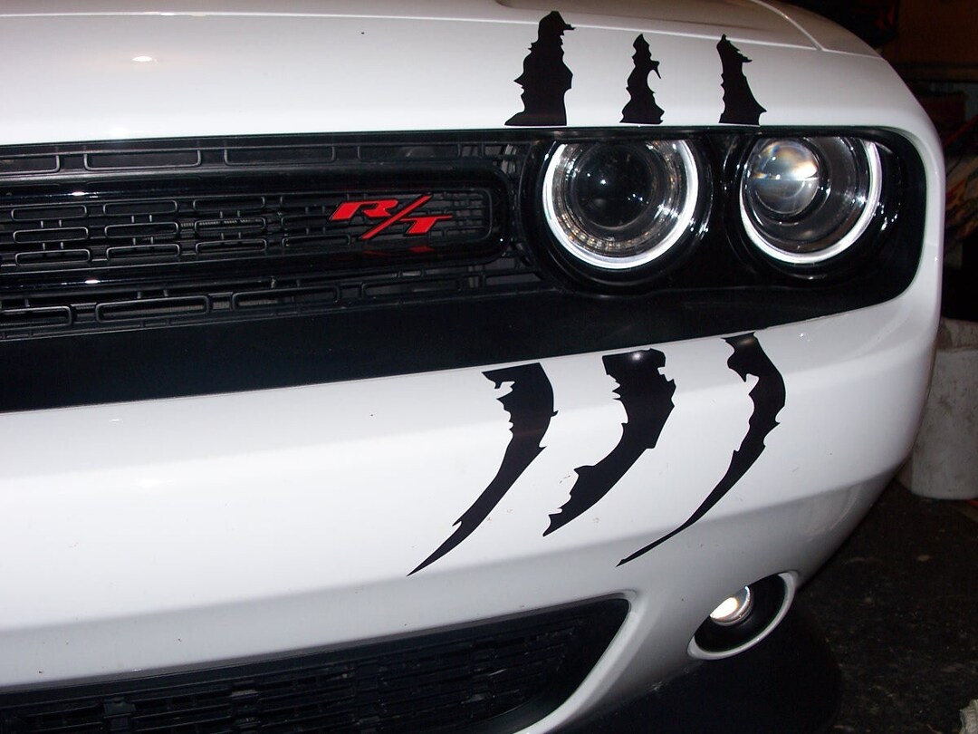 Claw Headlight Rip Decals / Stickers FIT All Model 2008 - 2023 Dodge ...