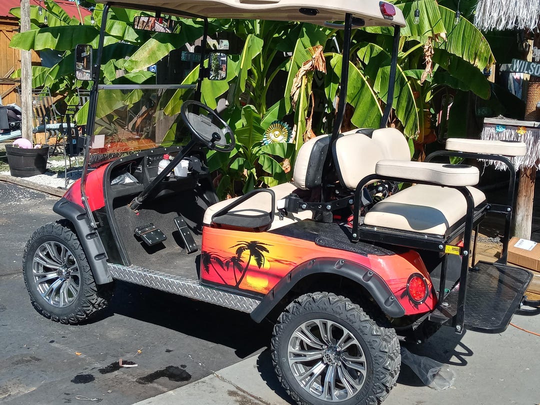 Golf Cart Tropical Palm Tree FULL Wrap Graphics Set FIT All Year and ...