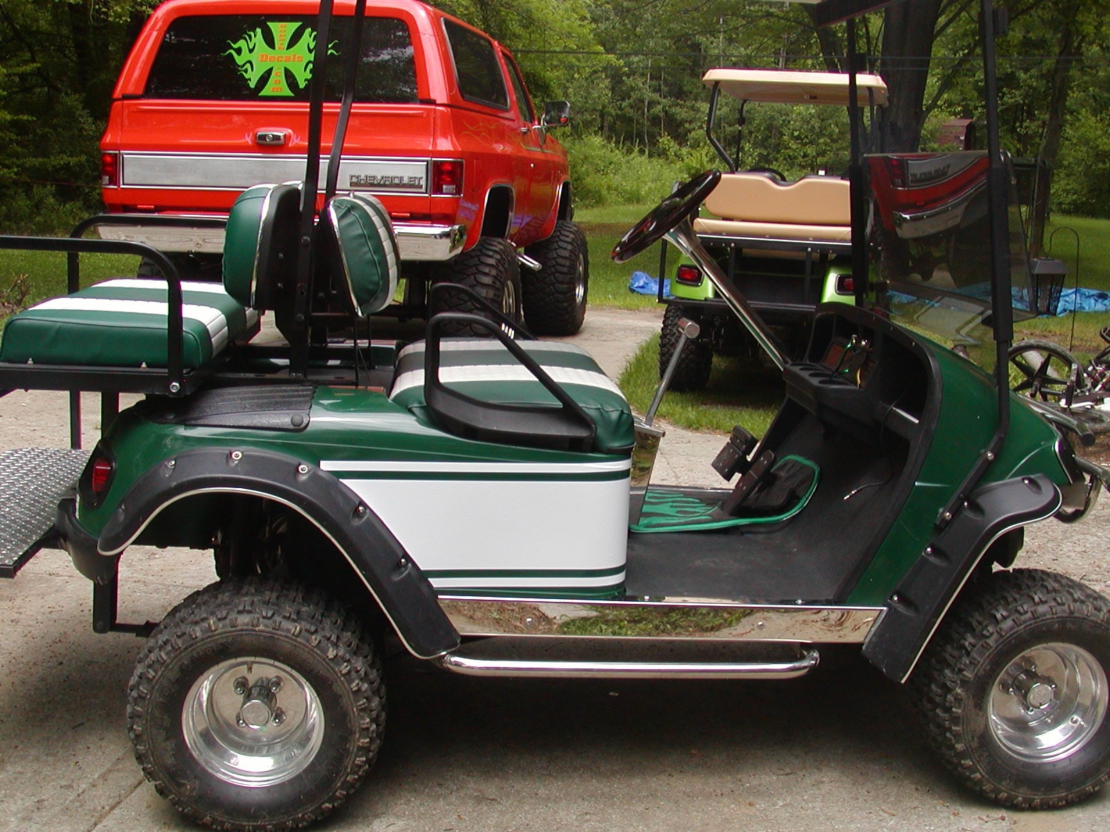 Golf Cart 15" 9" Stripe Graphics Set FIT All Year and Model EZGO Club ...
