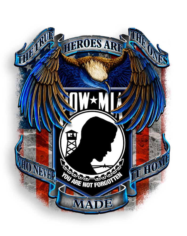 American Flag POW MIA Eagle #2 Decal / Sticker Great for Car Truck or ...