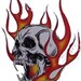 Hot Rod Fire Skull Decal / Sticker Great for Street Rod Rat Rod Car ...