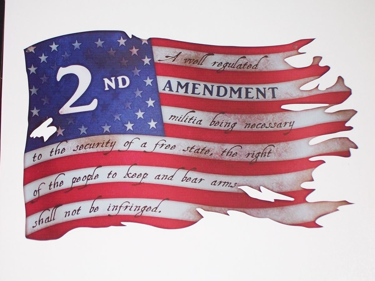 2nd Amendment Tattered American Flag Decal / Sticker - Etsy