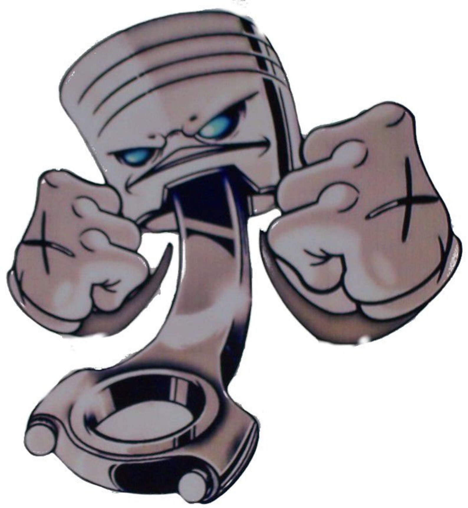 Angry Fighting Piston Decal / Sticker Great for Car Truck or SUV Window ...
