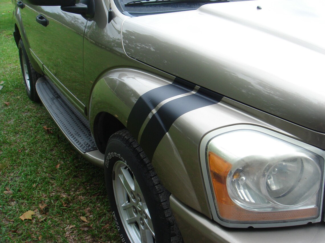 4" Fender & Hood Hash Mark Stripes FIT ALL Model 2009- UP Dodge Durango ...