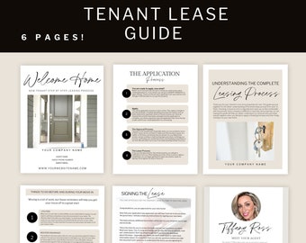 Tenant Welcome Guide Property Management Editable in Canva - Etsy