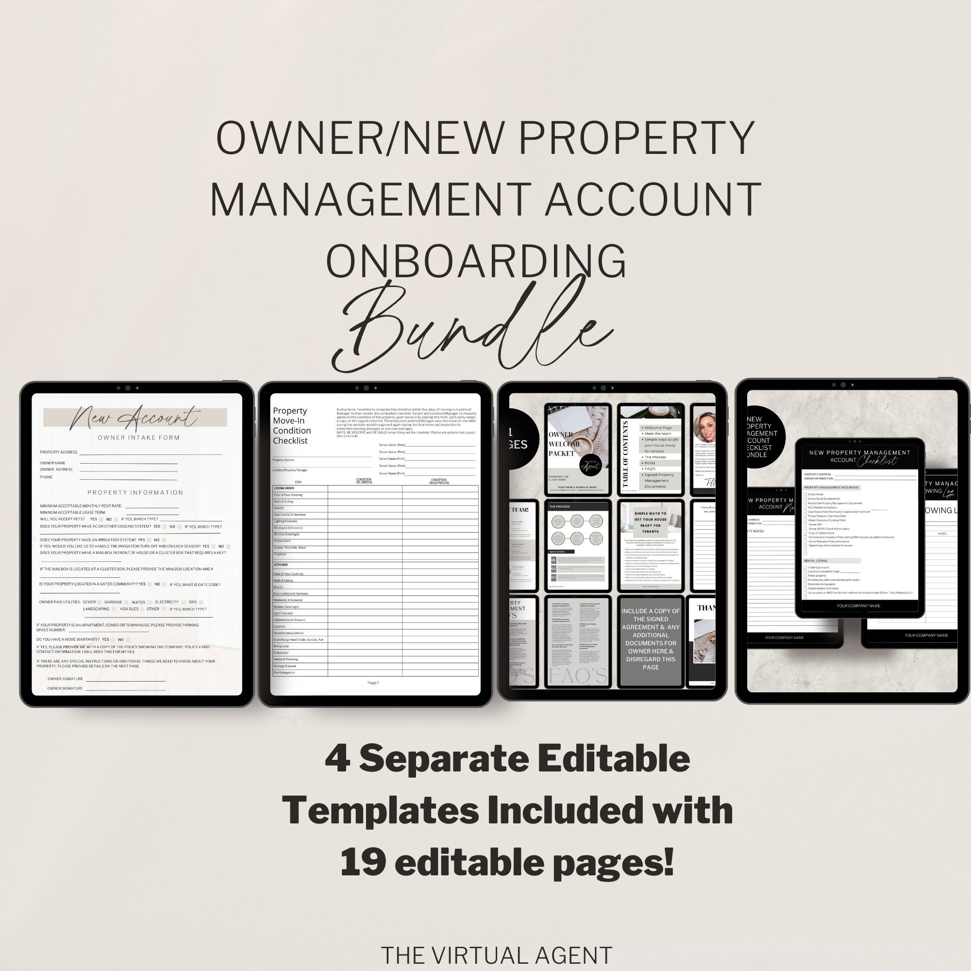 Property Management Owner Onboarding Bundle | Editable Templates (canva ...